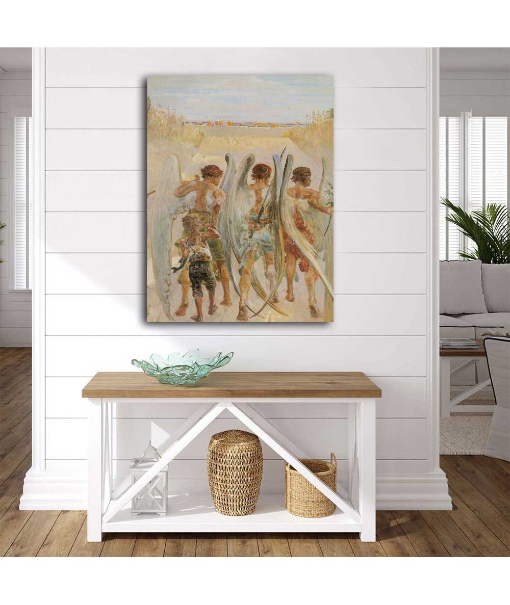 Obraz na płótnie Jacek Malczewski Trzy anioły z Tobiaszem - sklep ...