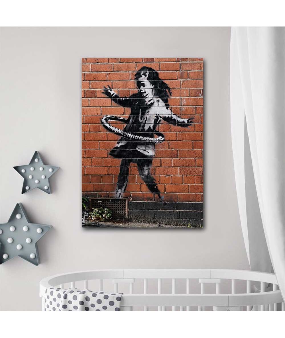 Obraz Banksy graffiti Hula-hooping girl - sklep online Grafiki Obrazy ...