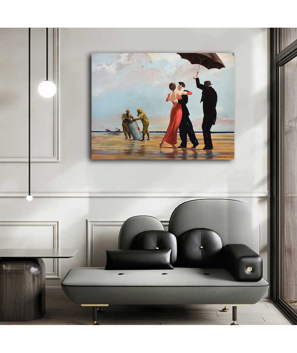 Obraz na płótnie Banksy Vettriano Beach Rescue (Toxic beach) - Grafiki ...