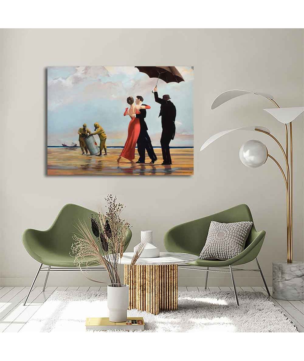 Obraz na płótnie Banksy Vettriano Beach Rescue (Toxic beach) - Grafiki ...