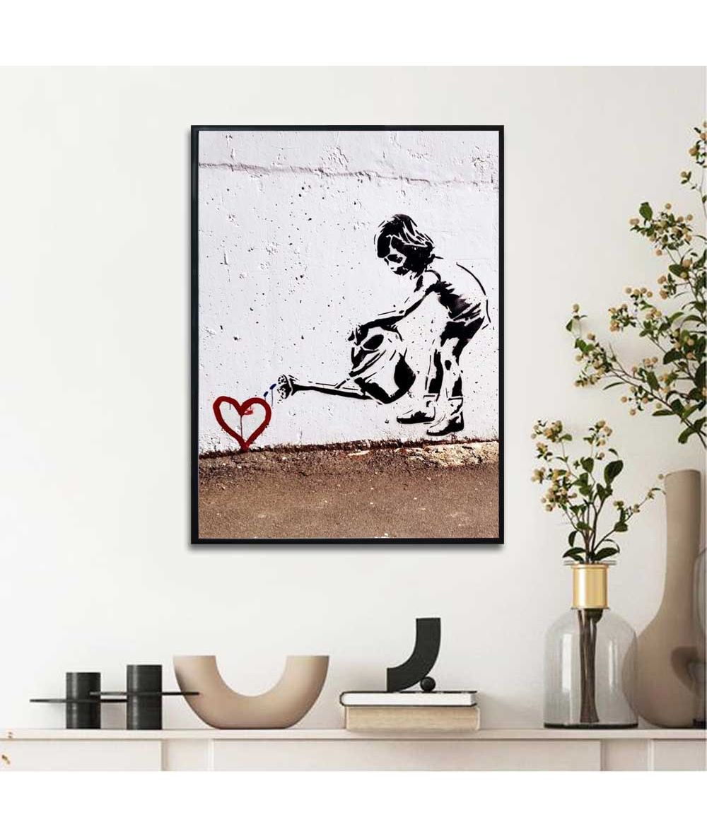 Plakat Banksy w ramie Planting love pionowy - sklep Grafiki Obrazy ...