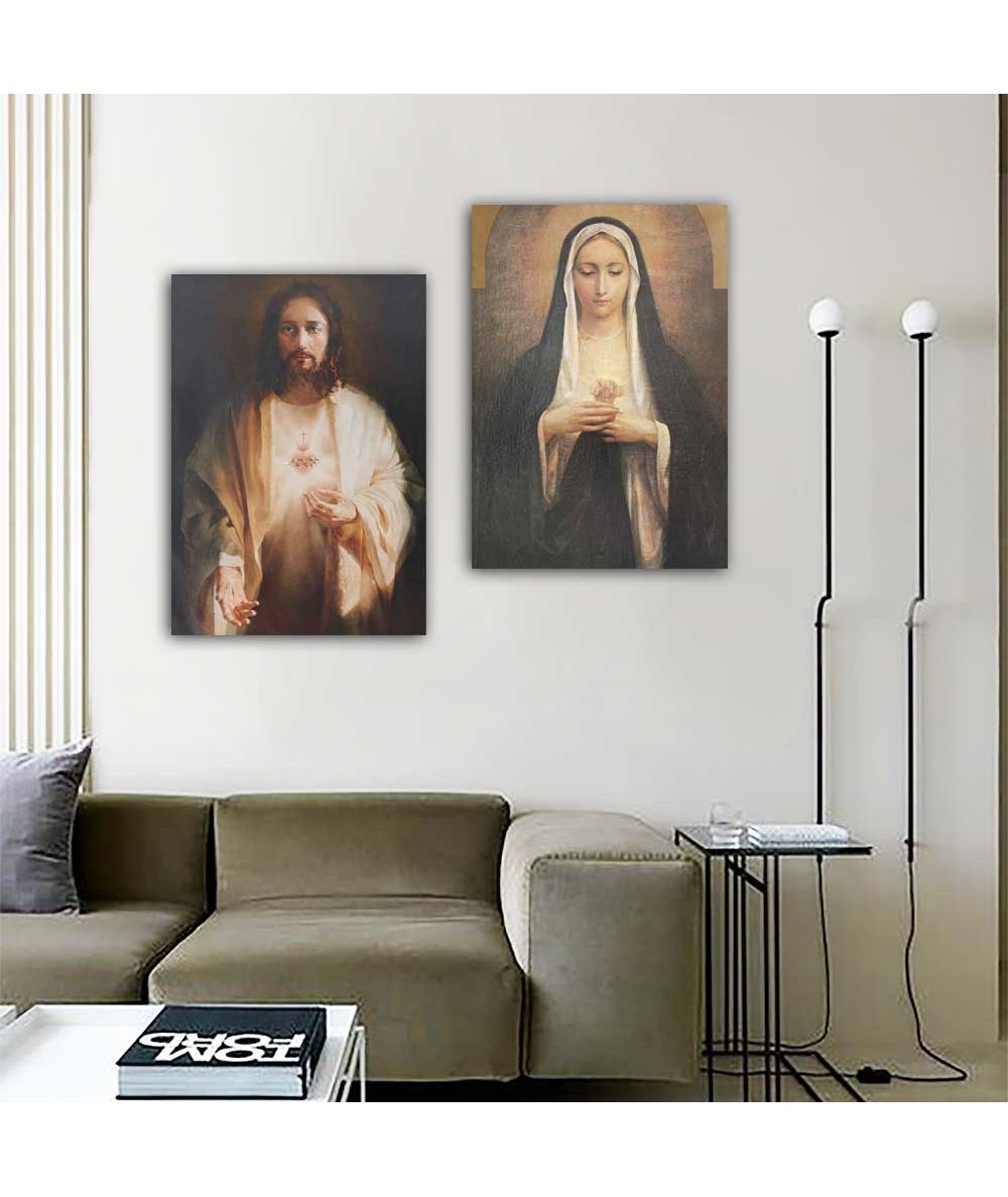 Obrazy religijne Najświętsze Serce i Niepokalane Serce (dyptyk) - sklep ...